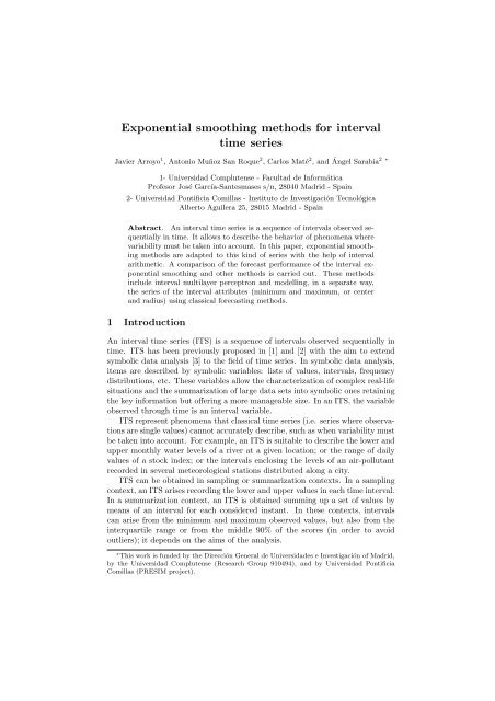Exponential smoothing methods for interval time series