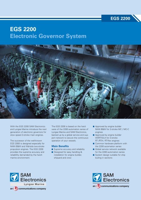 EGS 2200 Electronic Governor System - SAM Electronics GmbH