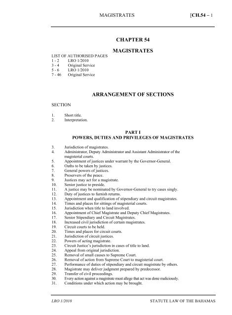 Bahamas Magistrate Court