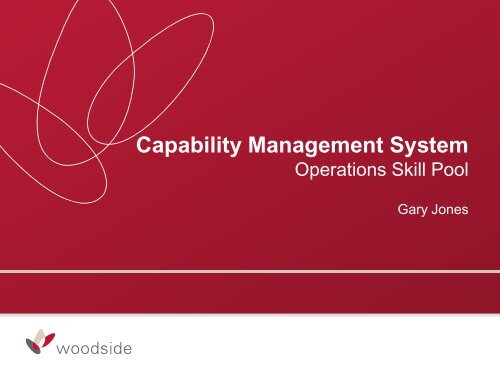 Woodside Capability Management System - Offshore ... - DrillSafe