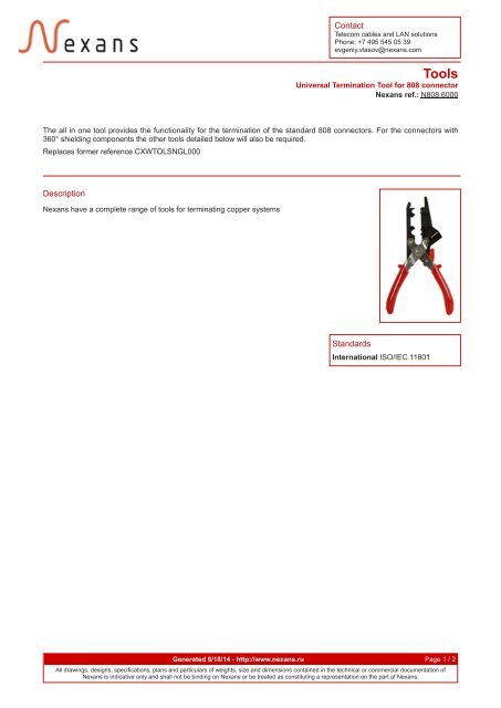 Tools - Nexans