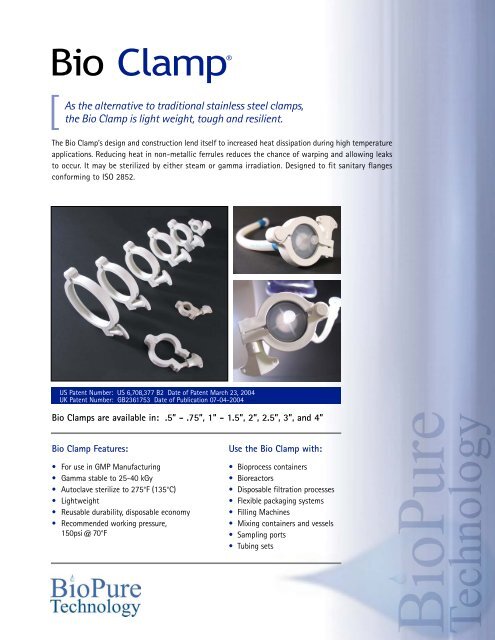 Bio-Pure Clamps - Tri-Canada