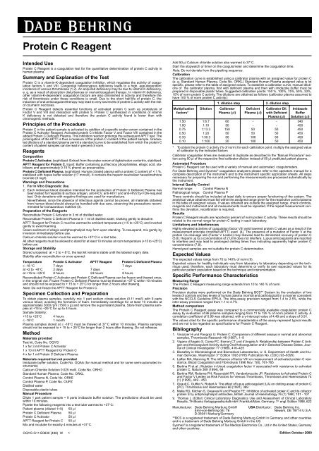 Protein C Reagent - Medcorp
