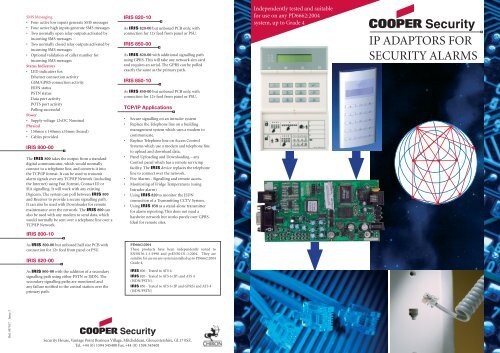 Datasheet - Cooper Security