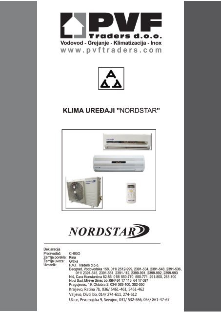 Uputstvo NORDSTAR - PVF Traders