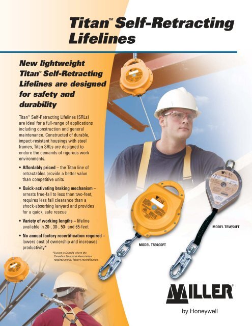 Titan Self-Retracting Lifelines - Miller Fall Protection