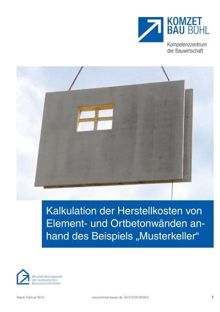 Kalkulation von Ortbeton