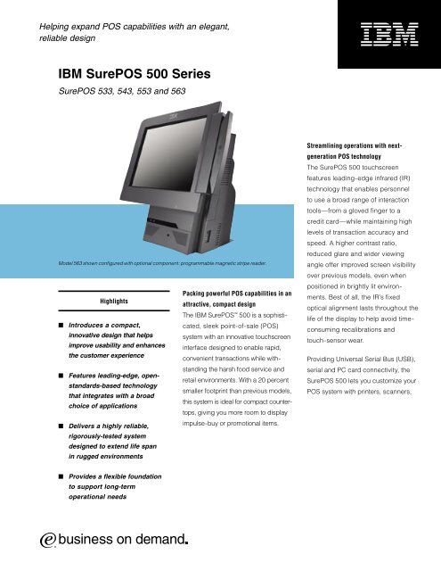 IBM SurePOS 500 Series - Merchant Applications Inc.