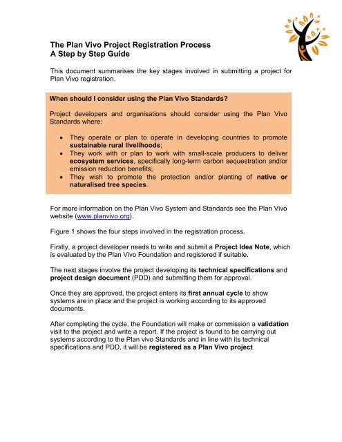 The Plan Vivo Project Registration Process A Step by Step Guide