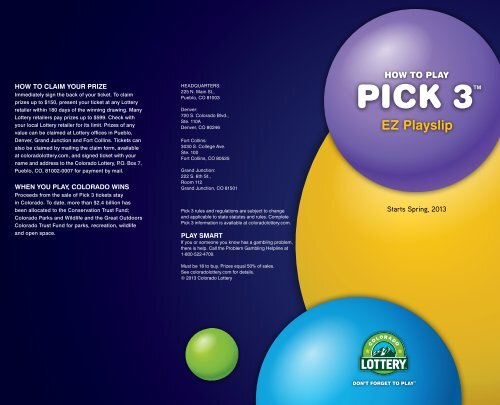 How-to-Play Pick 3 EZ - Colorado Lottery