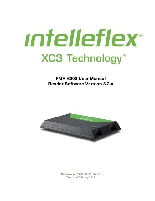 FMR-6000 User Manual Reader Software Version 3.2.x - Intelleflex