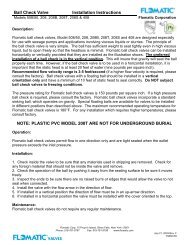 Double Check Valve Installation Instructions - Flomatic Corporation