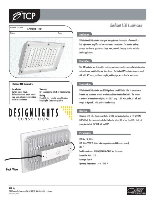 Radiant LED Luminaire - Tcp