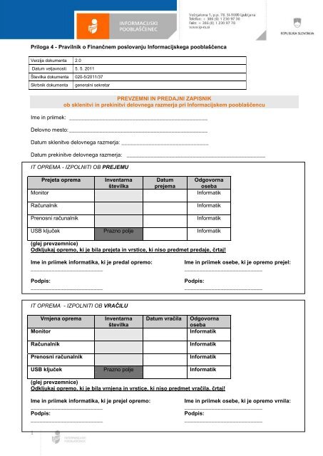 Priloga 4-Primopredajni zapisnik