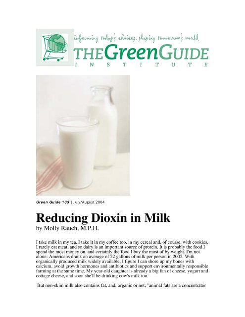 Reducing Dioxin in Milk