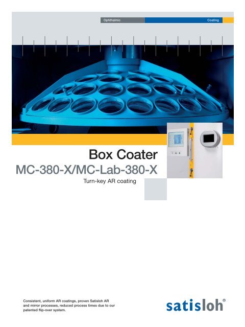 Box Coater MC-380-X/MC-Lab-380-X - Satisloh