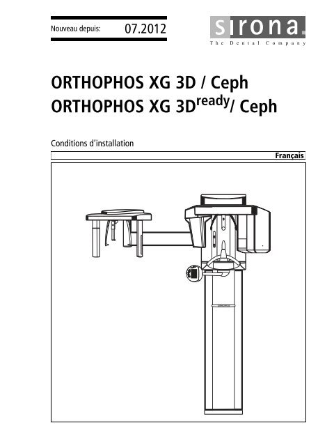 ORTHOPHOS XG 3D / Ceph ORTHOPHOS XG 3D ... - Sirona Support