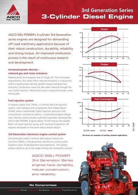 3rd Generation Series 3-Cylinder Diesel Engine - AGCO Power