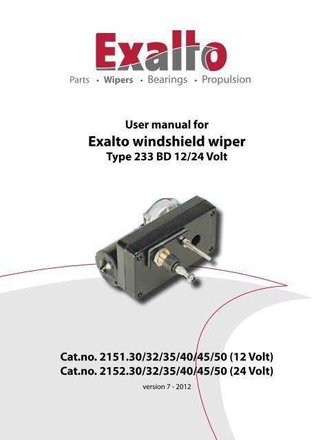 Exalto windshield wiper