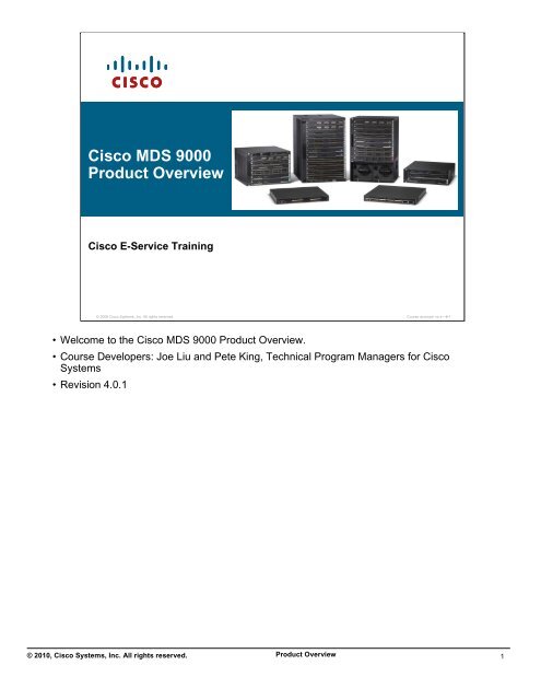 Cisco MDS 9000 Product Overview