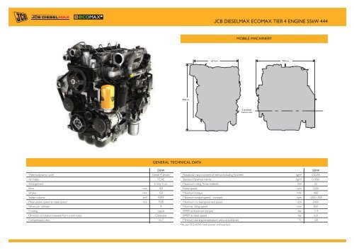 JCB DIESELMAX ECOMAX TIER 4 ENGINE 55kW 444 - JCB Motoren