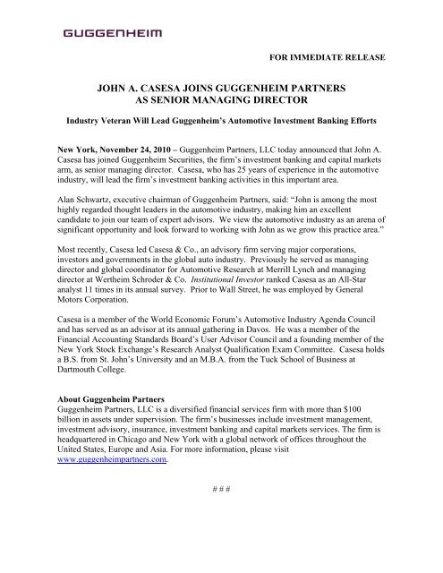 Guggenheim Securities New York