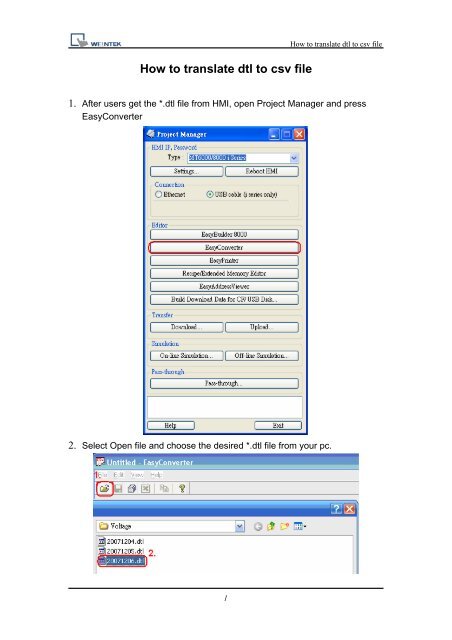 How to translate dtl to csv file