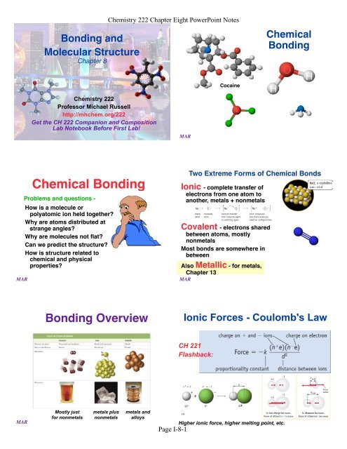 PowerPoint Notes - MhChem Chemistry with Dr. Michael Russell