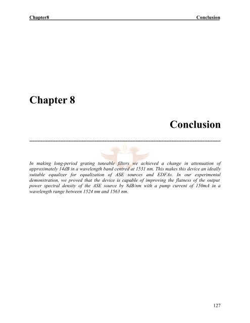 Chapter 8 Conclusion