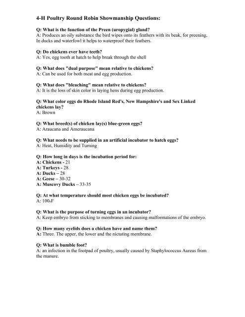 4-H Poultry