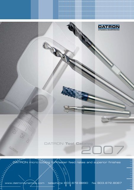 DATRON Tool Catalog - Datron Dynamics Inc.