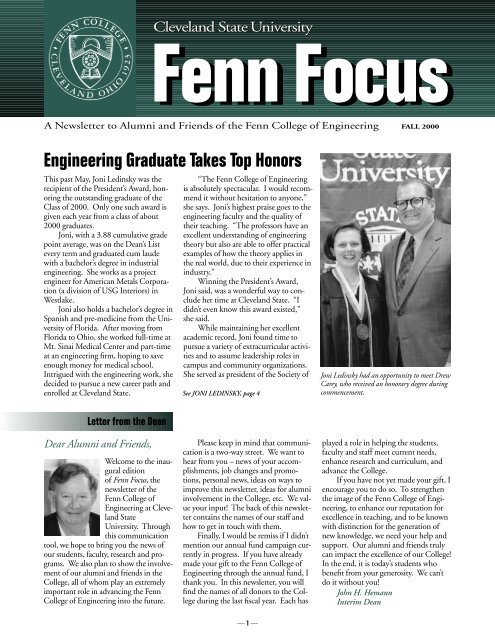 00-00904 Fenn Focus Newsletter - Cleveland State University