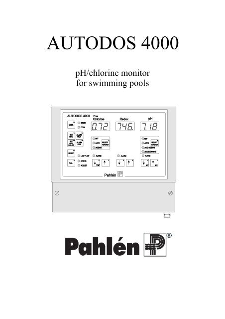 Manual Autodos 4000 - Pahlen