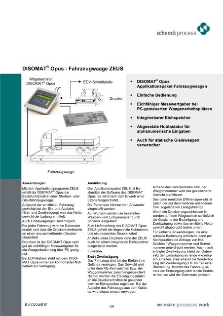 DISOMAT® Opus - Fahrzeugwaage ZEUS - Schenck Process GmbH