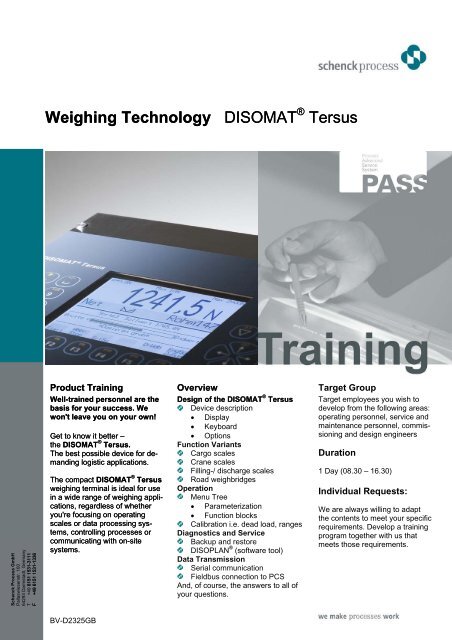 Weighing Technology - Schenck Process GmbH