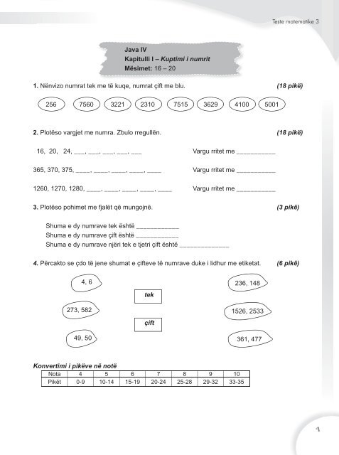 Teste matematike 3Java
