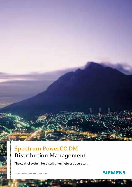 Spectrum PowerCC DM Distribution Management - Siemens