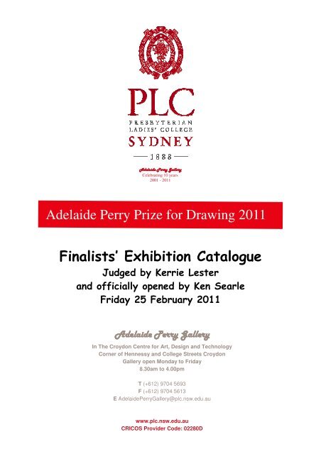 Adelaide Perry Prize for Drawing 2011 - Presbyterian Ladies' College