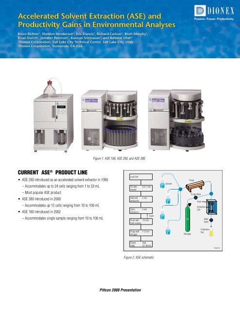 Accelerated Solvent Extraction (ASE) and Productivity ... - Dionex