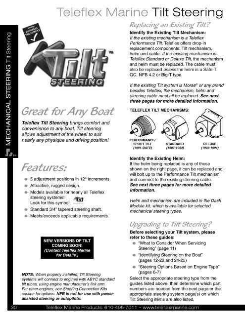 Teleflex Marine Tilt Steering - Jamestown Distributors