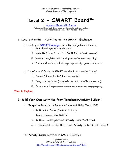 Smartboard Exchange Lesson Plans
