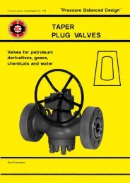 TAPER PLUG VALVES
