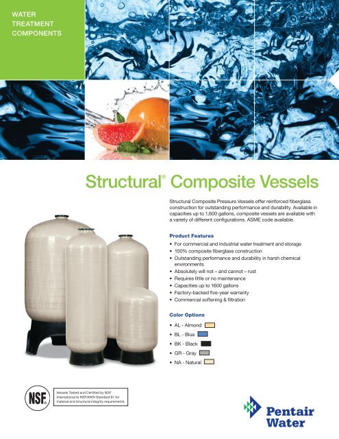 Structural Composite Vessels - Pentair Residential Filtration