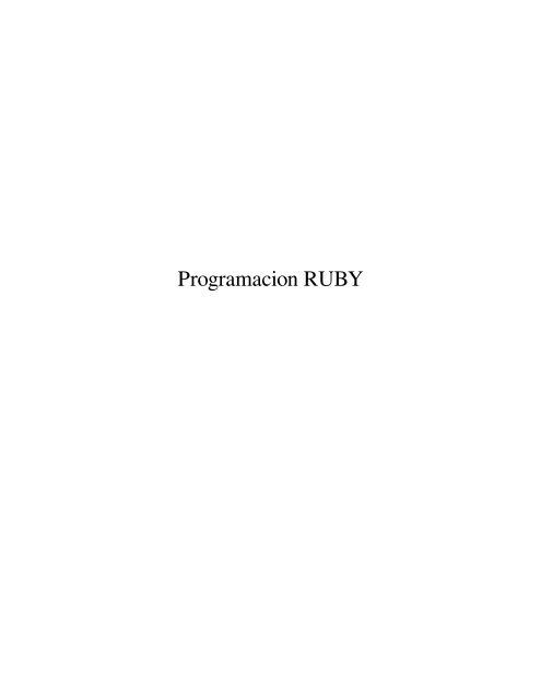 Programacion RUBY
