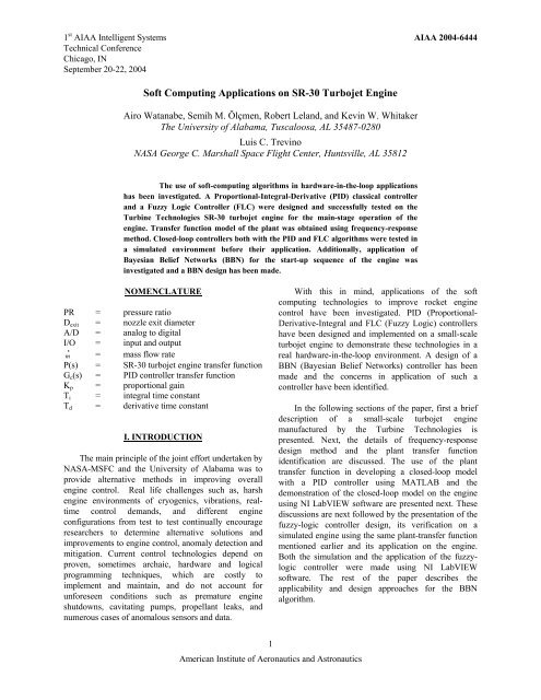 Soft Computing Applications On Sr 30 Turbojet Engine