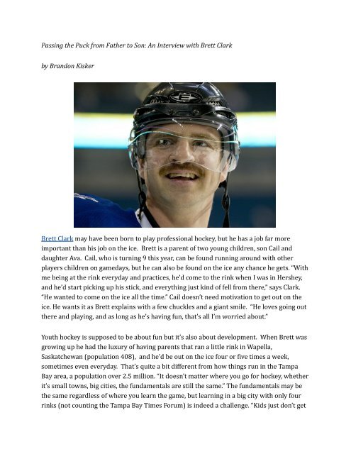 Brett Clark Featured Story