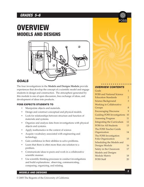 Models and Designs summary - Foss