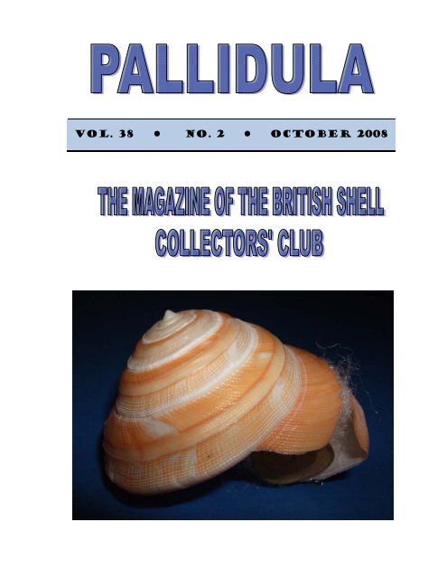 VOL. 38 NO. 2 OCTOBER 2008 - British Shell Collectors' Club
