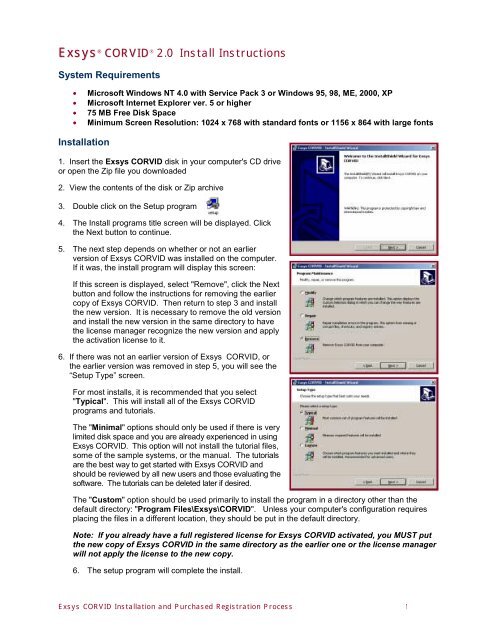 Running Exsys CORVID