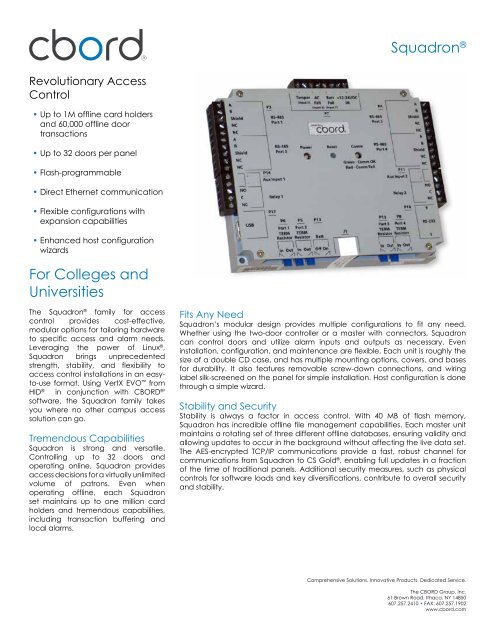 Squadron - CBORD Solutions for Colleges and Universities - The ...
